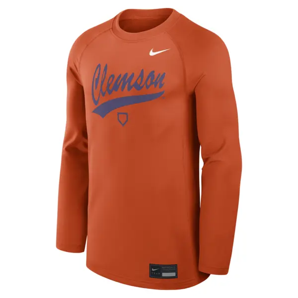 Nike Clemson Dugout Game Time Dri-fit College Long-sleeve T-shirt - Orange