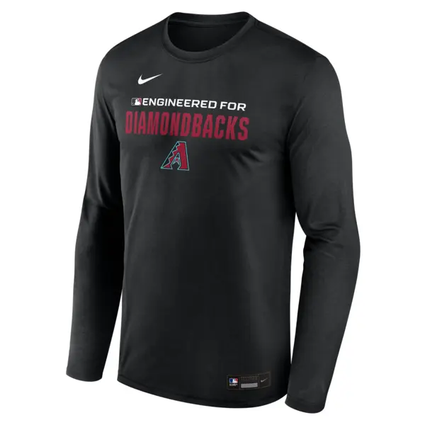 Nike Arizona Diamondbacks Authentic Collection Team Issue Dri-fit Mlb Long-sleeve T-shirt - Black
