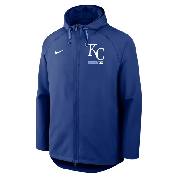 Nike Kansas City Royals Authentic Collection Therma-fit Mlb Full-zip Hooded Jacket - Blue