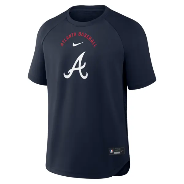 Nike Atlanta Braves Authentic Collection Batting Practice Pregame Mlb Top - Blue