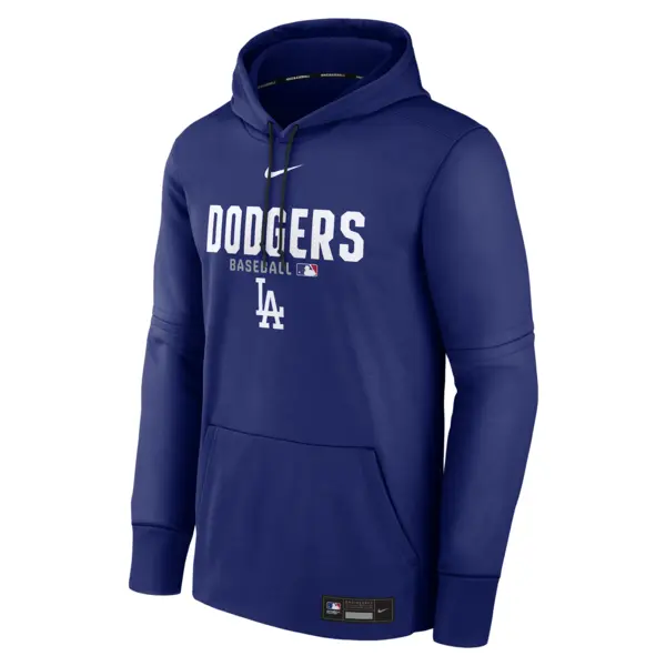 Nike Los Angeles Dodgers Authentic Collection Therma Mlb Pullover Hoodie - Blue