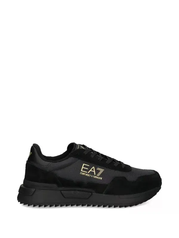 EA7 Logo-detail Sneakers - Black
