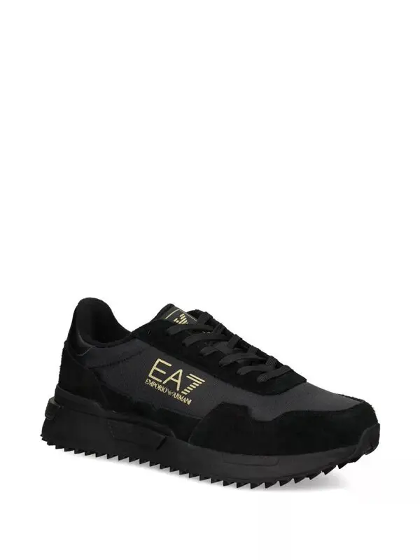 EA7 Logo-detail Sneakers - Black