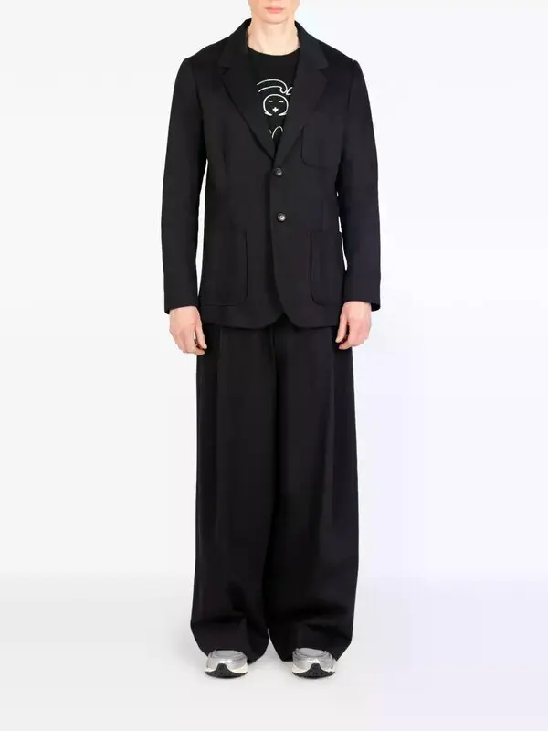 SOCIETE ANONYME Button Pleated Trousers - Black