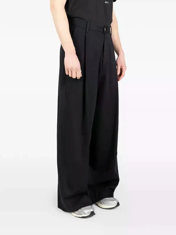 SOCIETE ANONYME Button Pleated Trousers - Black