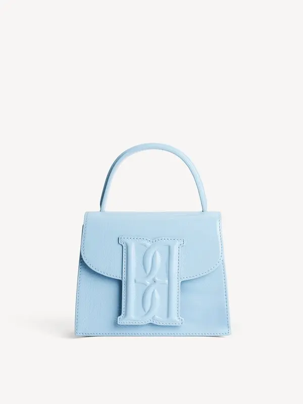BY MALENE BIRGER Ramil Patent Leather Shoulder Bag - Dream Blue