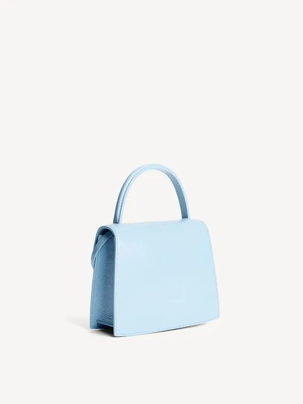 BY MALENE BIRGER Ramil Patent Leather Shoulder Bag - Dream Blue