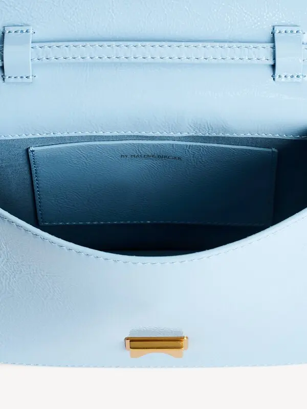 BY MALENE BIRGER Ramil Patent Leather Shoulder Bag - Dream Blue