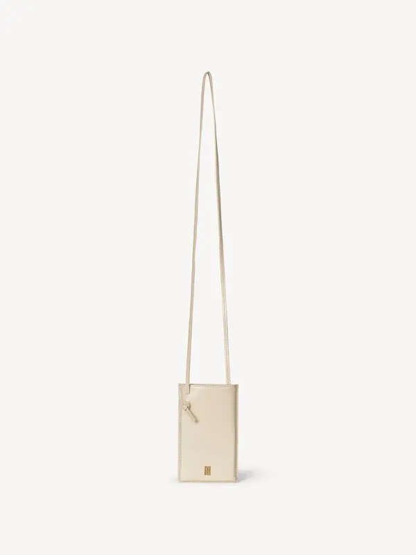 BY MALENE BIRGER Aya Phone Patent Leather Case - Vanilla Cream
