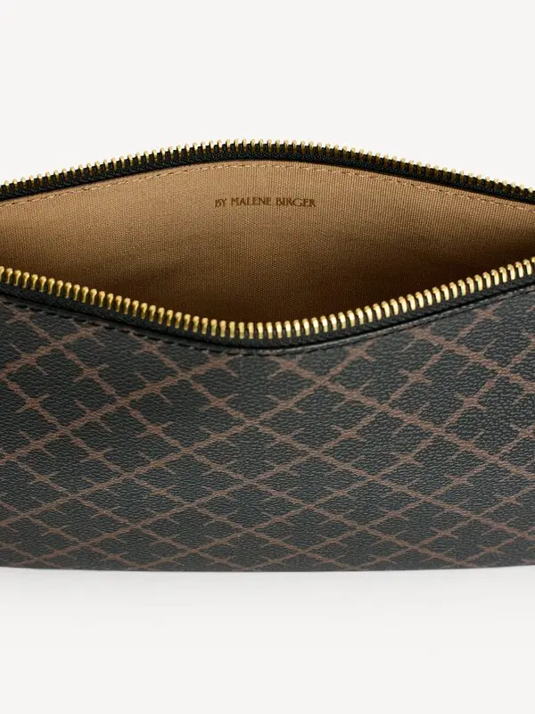 BY MALENE BIRGER Ivy Printed Clutch - Dark Chokolate