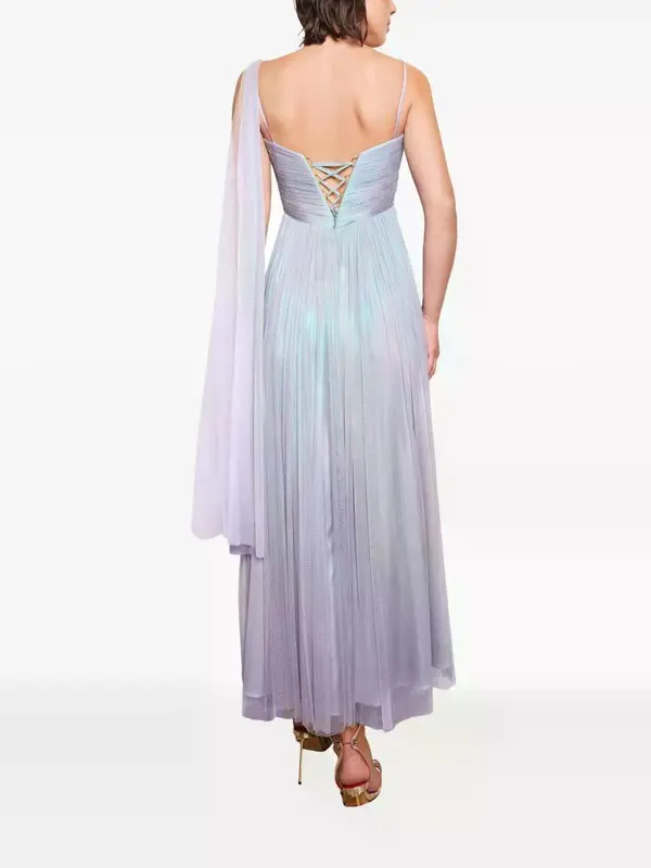 IMROSKA Knot-detail Pleated Maxi Dress