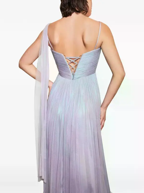 IMROSKA Knot-detail Pleated Maxi Dress