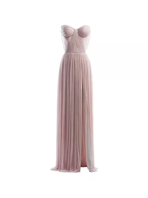 IMROSKA Sweet 18 Strapless Maxi Dress - Pink