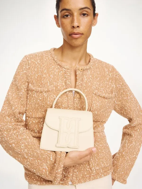BY MALENE BIRGER Leather Top-handle Shoulder Bag - Vanilla Cream