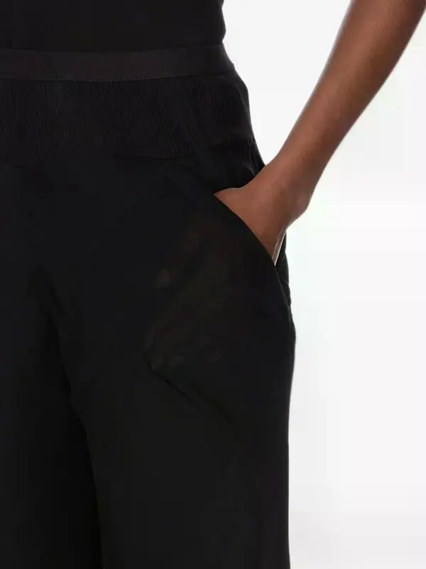 Rick Owens Bias Ribbed Waistband Trousers - Black