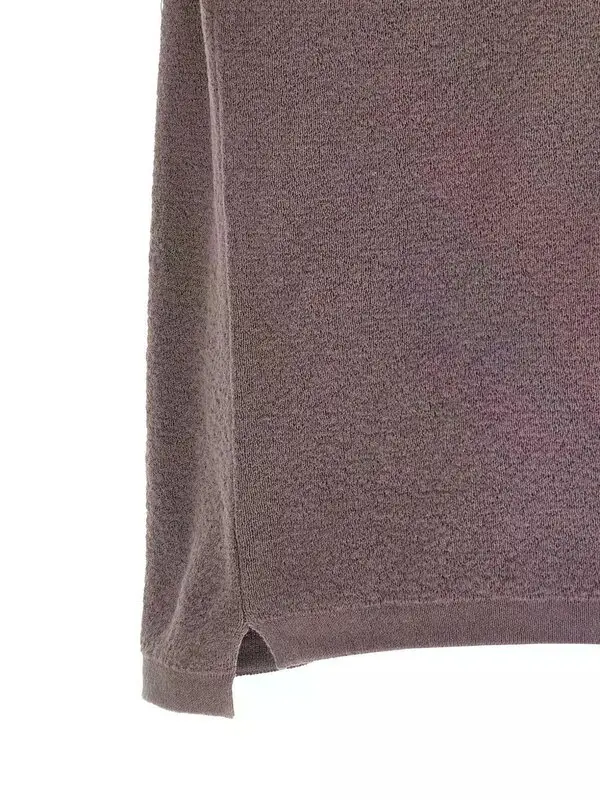 Stone Island Half Zip Logo Patch Polo Shirt - Purple