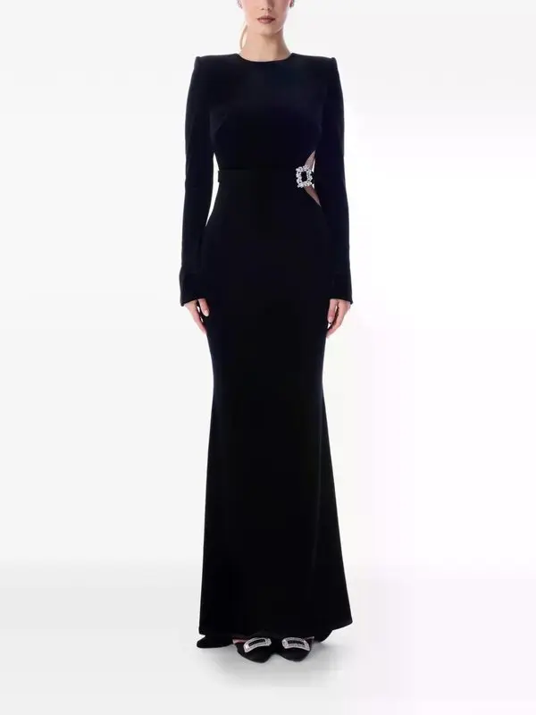 IMROSKA Buckle-detail Cut-out Maxi Dress