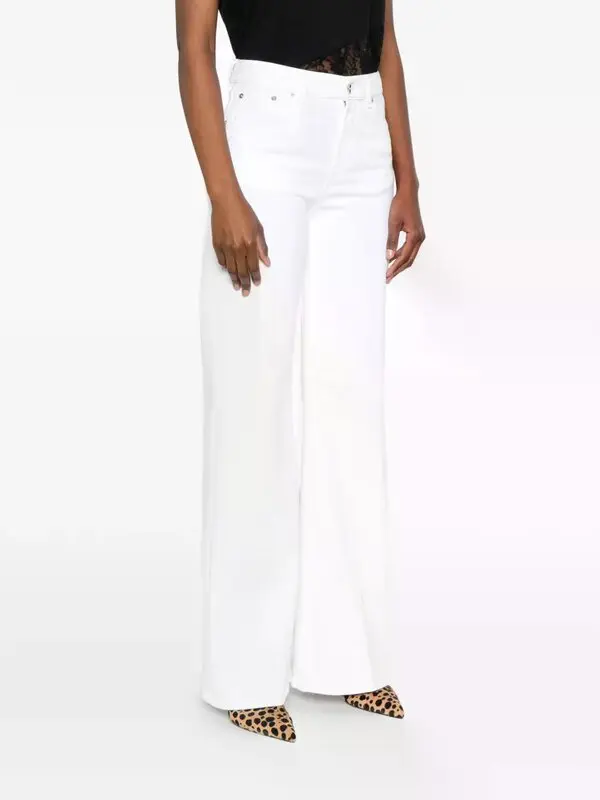 DONDUP Logo Detail Wide Leg Jeans