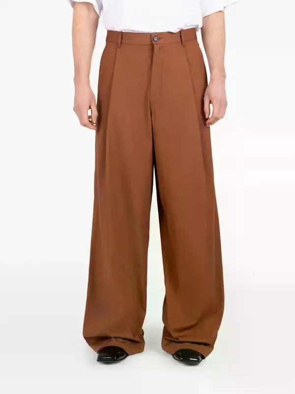 SOCIETE ANONYME Pleated Wide Leg Trousers