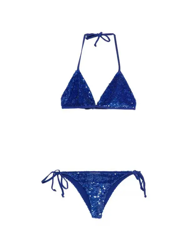 P.a.r.o.s.h Sequin-embellishment Bikini Set - Blue