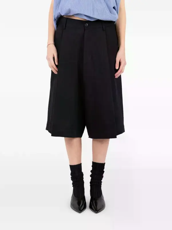 SOCIETE ANONYME Pleated Wide Leg Shorts