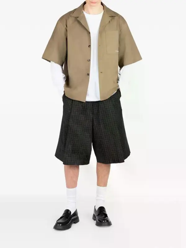 SOCIETE ANONYME Checked Pleated Shorts