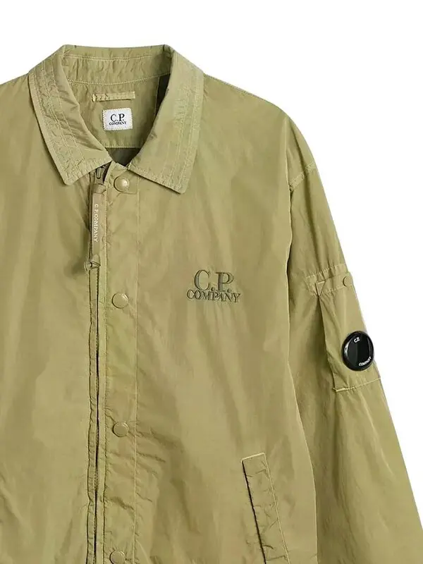 C.P. COMPANY Logo-embroidered Shirt Jacket - Green