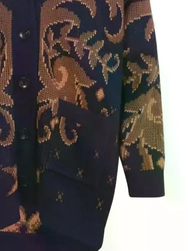 Etro Cabled Sleeves Knitted Cardigan