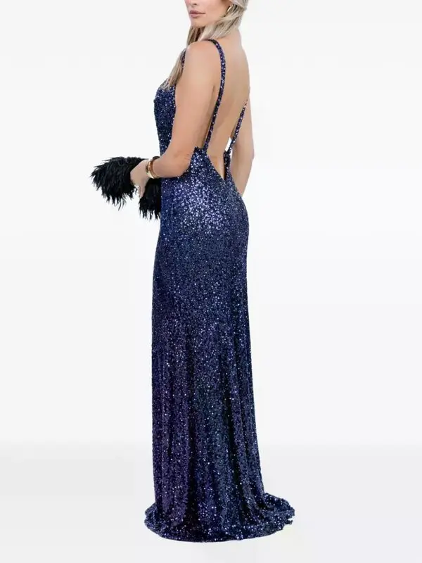 ROSERRY Margot Sequined Gown - Blue