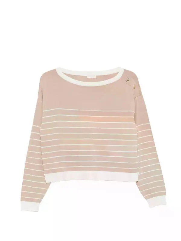 Liu Jo Striped Embellished Sweater