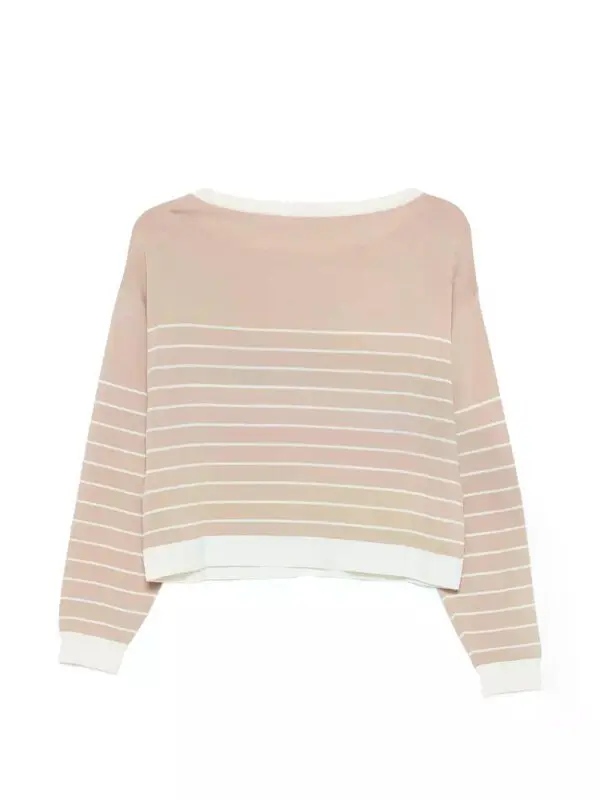 Liu Jo Striped Embellished Sweater