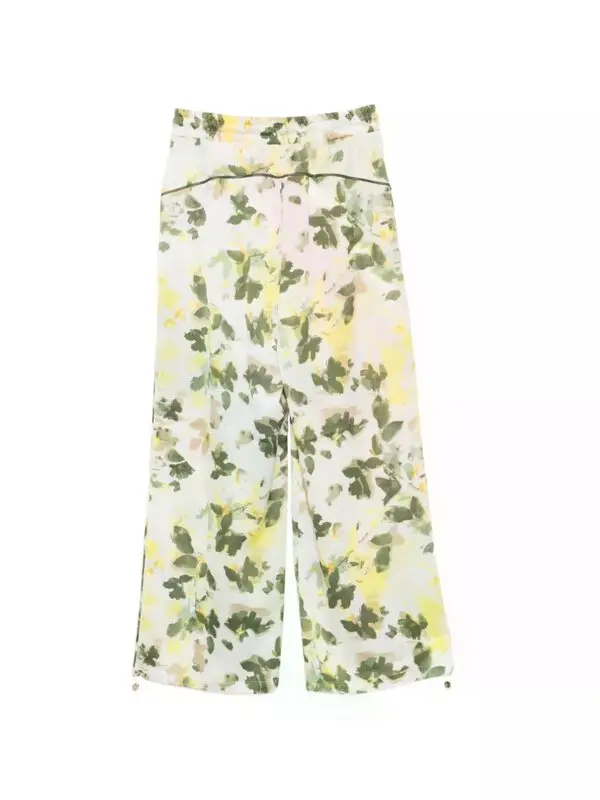Liu Jo Printed Satin Trousers - Green