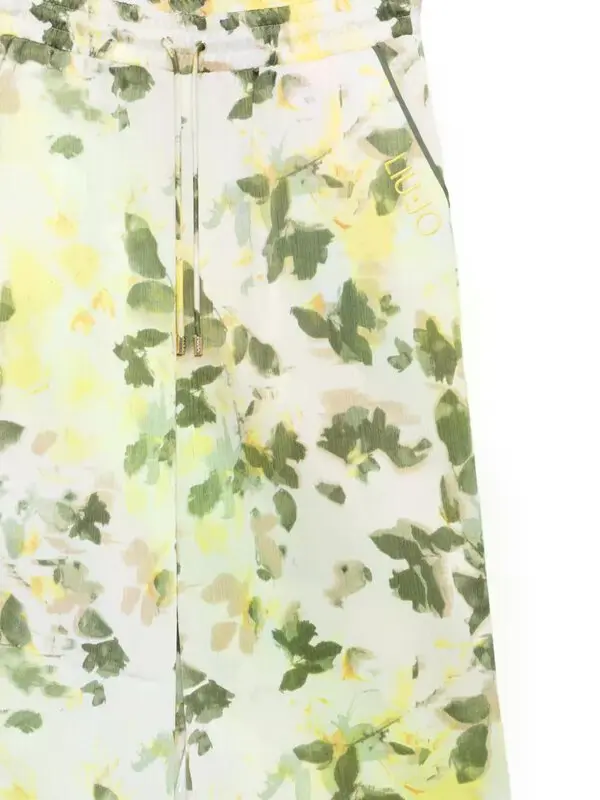 Liu Jo Printed Satin Trousers - Green