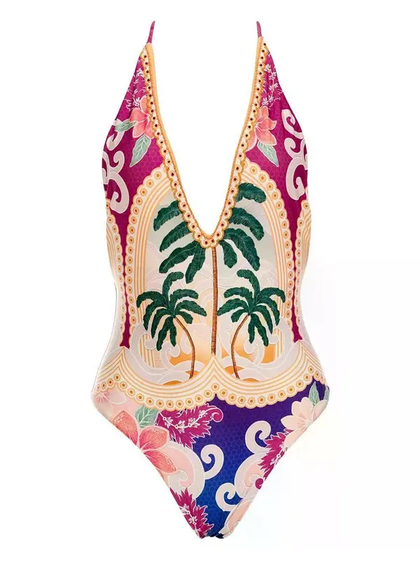 Agua Bendita Aloe Thamar One-piece Swimsuit - Neutrals