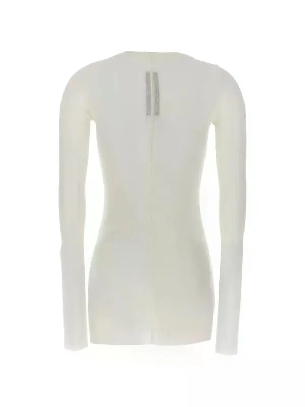 Rick Owens Ribbed Long Sleeve T-shirt - Neutrals