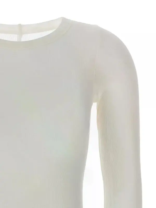 Rick Owens Ribbed Long Sleeve T-shirt - Neutrals