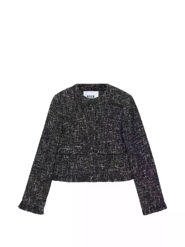 MSGM Frayed Bouclé Jacket