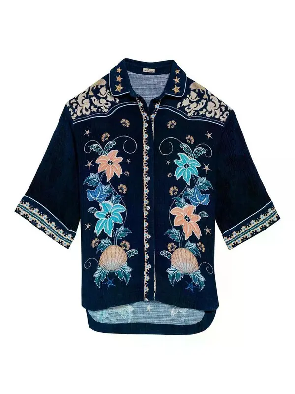 Agua Bendita Floral-print Shirt