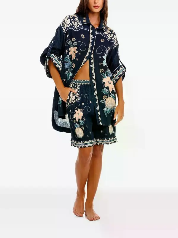 Agua Bendita Floral-print Shirt