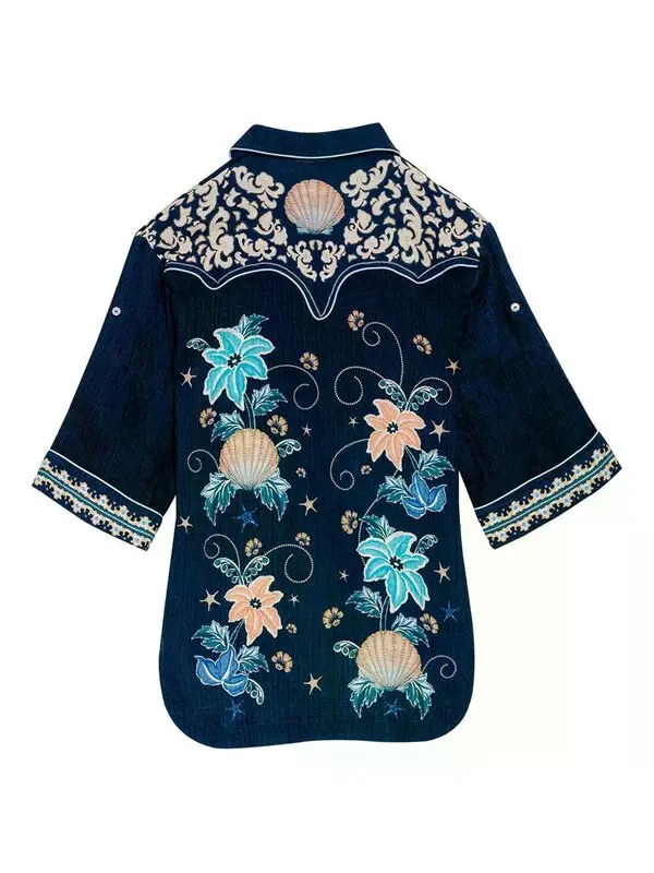 Agua Bendita Floral-print Shirt