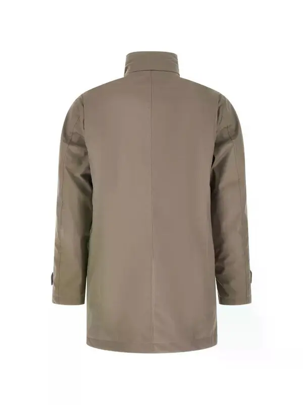 MOORER Duca Coat With Removable Hood - Brown