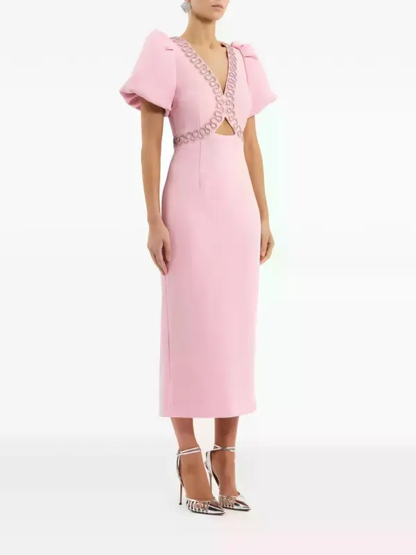 white and blue floral dress Sophia Midi in tagged 2.28.24 Size:IT 37 - US 7 and effortless styling Black Outfit Dress Elegant