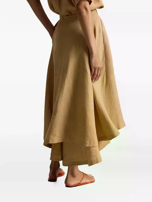 Polo Ralph Lauren Linen Wrap Skirt - Neutrals