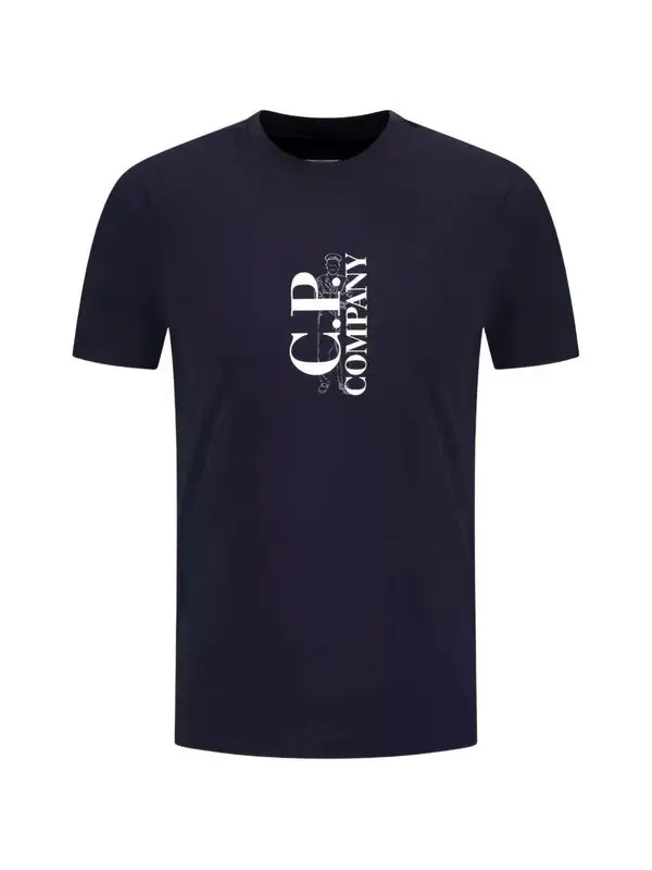 C.P. COMPANY 30/1 Jersey Short-sleeve Printed T-shirt - Blue