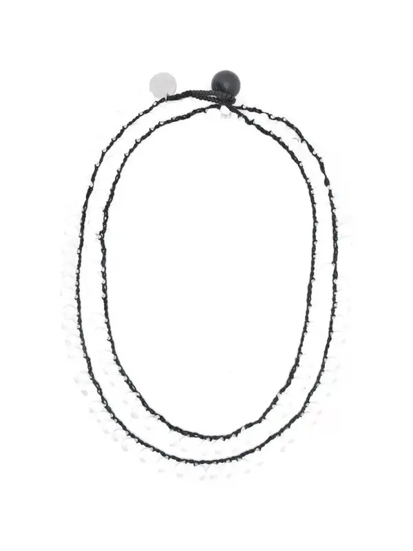 MARIA CALDERARA Round-detail Necklace - Black