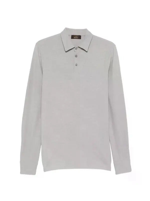 ZANONE Long-sleeve Polo Shirt - Grey
