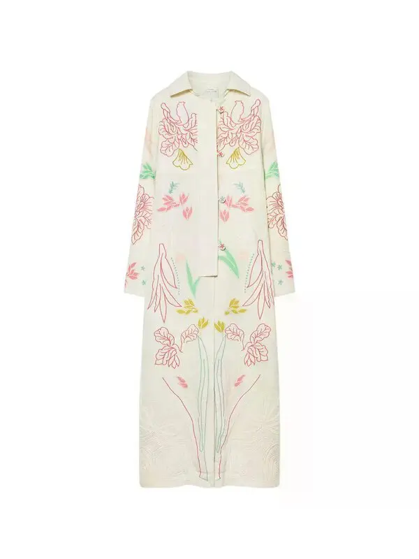 FORTE_FORTE Floral Embroidered Coat