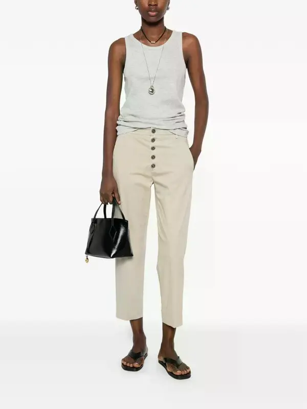 DONDUP Buttoned Trousers - Neutrals