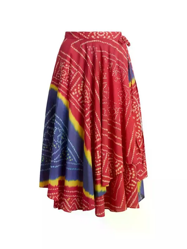 Polo Ralph Lauren Printed Side-tie Midi Skirt