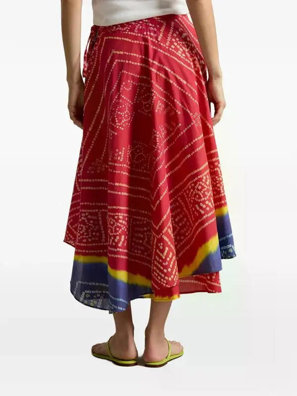 Polo Ralph Lauren Printed Side-tie Midi Skirt